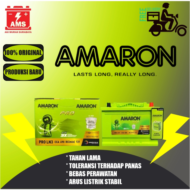 Jual Aki Amaron Pro DIN 84 / LN3 12V 84 Ah Innova Reborn, Fortuner Vrz ...