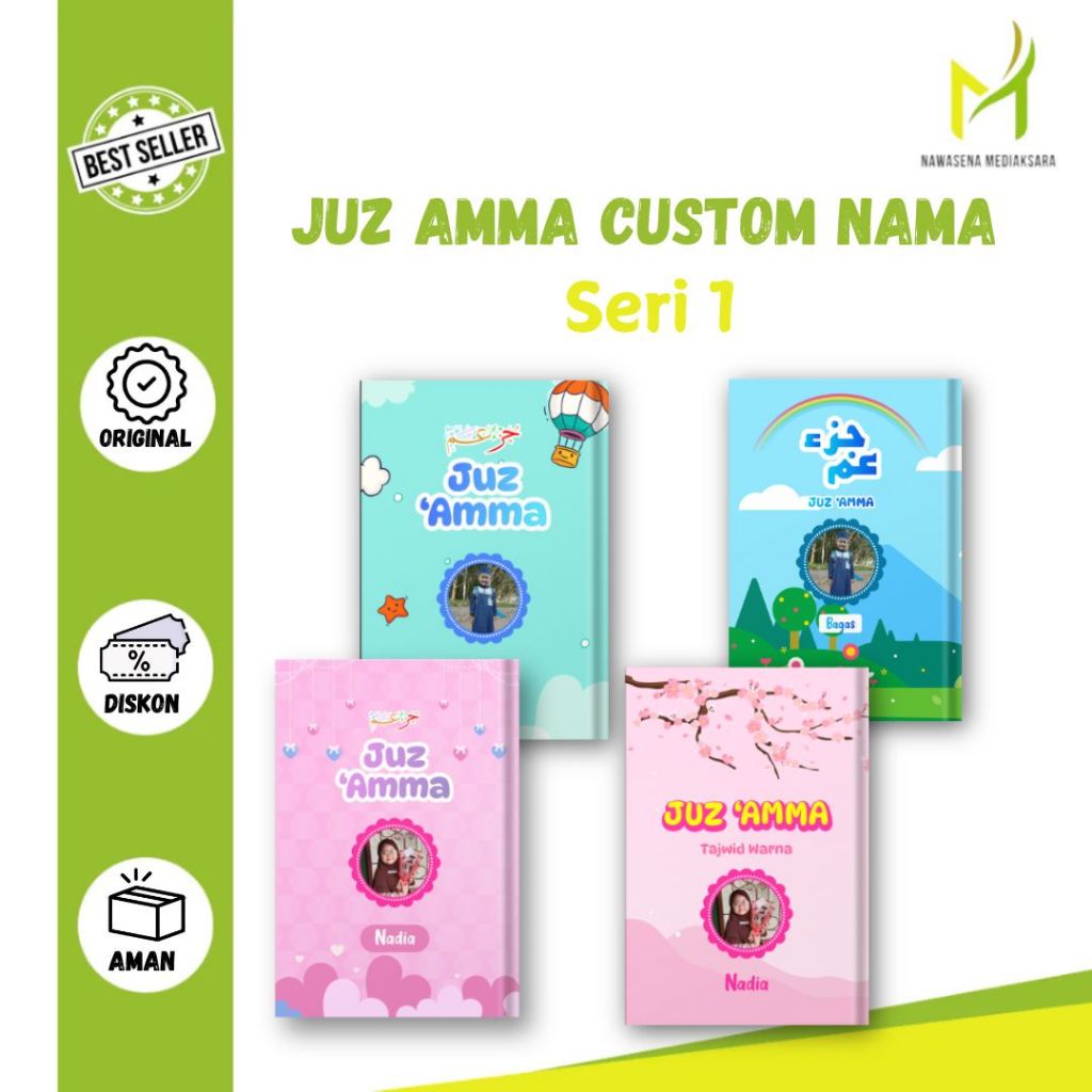 Jual Juz Amma Custom Nama Dan Foto Full Color Soft cover - Free Tulis ...