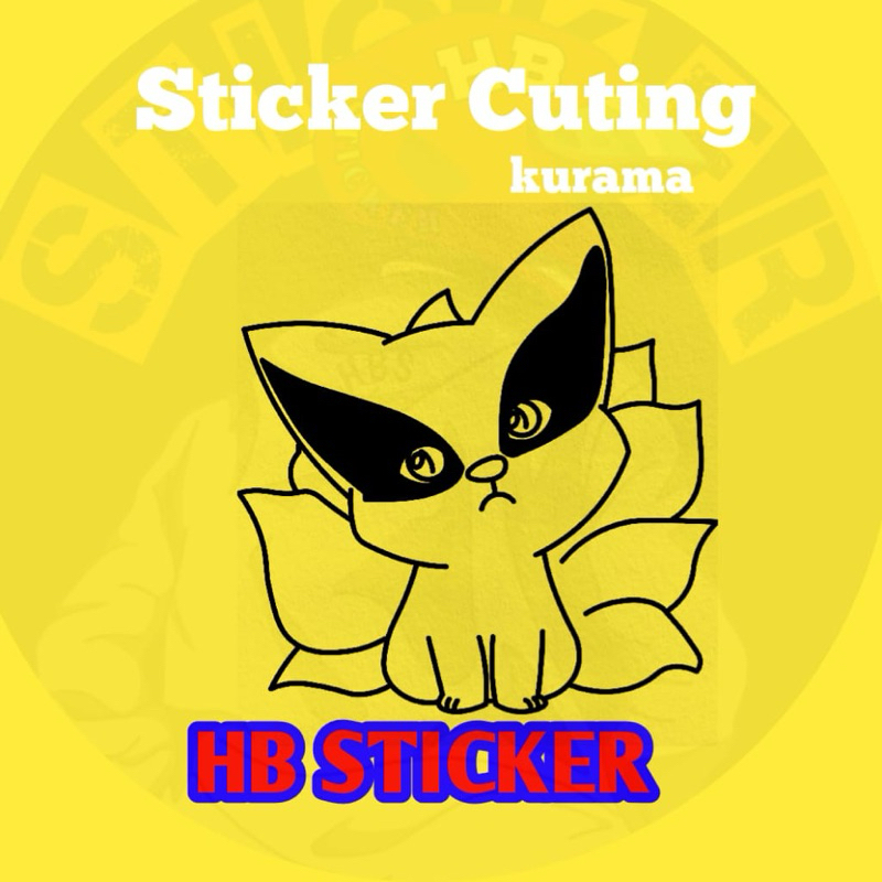 Jual Sticker cutting kurama ekor 9 naruto Stiker cuting kyubi kecil ...
