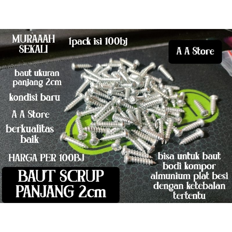 Jual BAUT SEKRUP / BAUT SCRUP 2CM / BAUT KOMPOR GAS | Shopee Indonesia