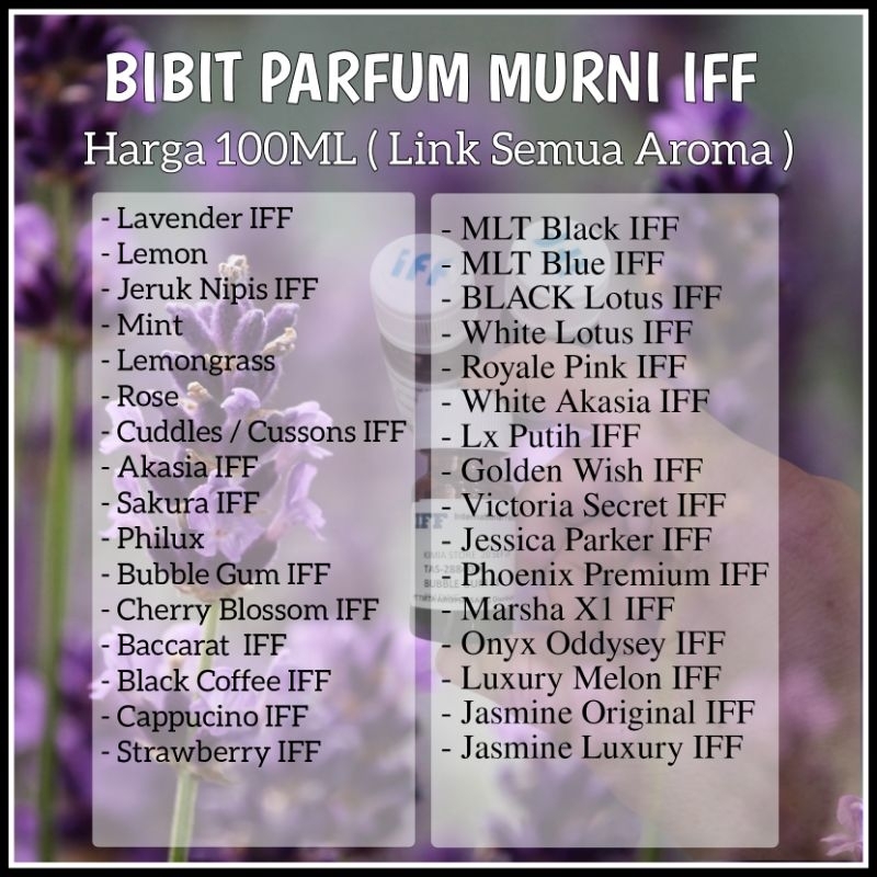 Jual BIBIT PARFUM MURNI 100ML IFF ( Semua Aroma ) / BIBIT PARFUM 100ML ...