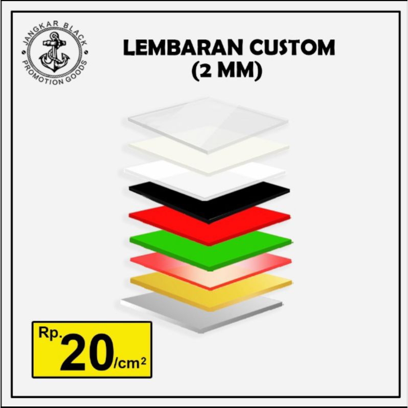 Jual Akrilik / Acrylic Lembaran Warna Hitam Solid Tebal 2mm Custom ...