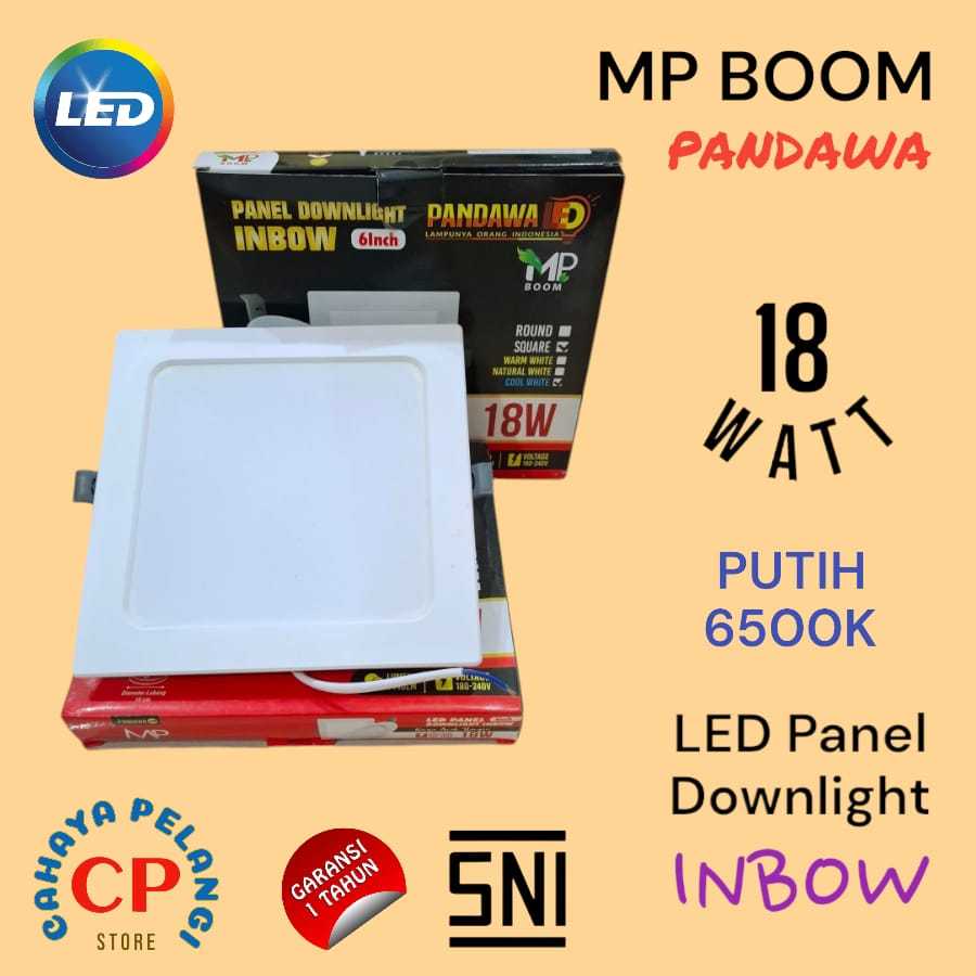 Jual PANDAWA MP Lampu LED Downlight 18 Watt 18w Panel Inbow IB Kotak - SNI | Shopee Indonesia