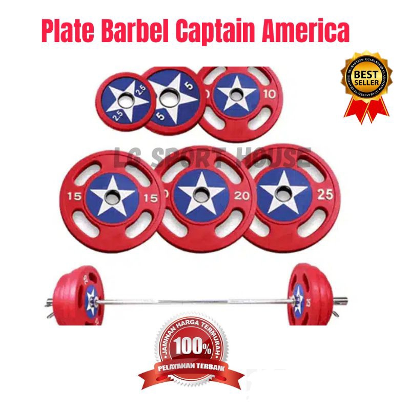 Jual Captain America Plate Barbel 5kg × 2pcs | Shopee Indonesia