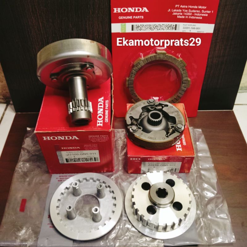 Jual Paket 4 item Lonceng Mangkok Ganda Assy GN5 + Ganda Assy + Plat Kopling + Rumah Kopling ...