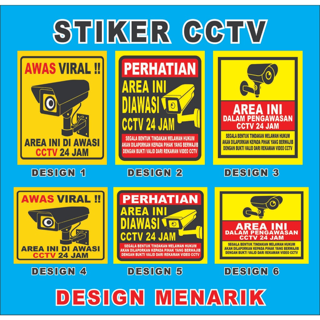 Jual STIKER CCTV DESIGN BARU (STIKER VINYL) | Shopee Indonesia
