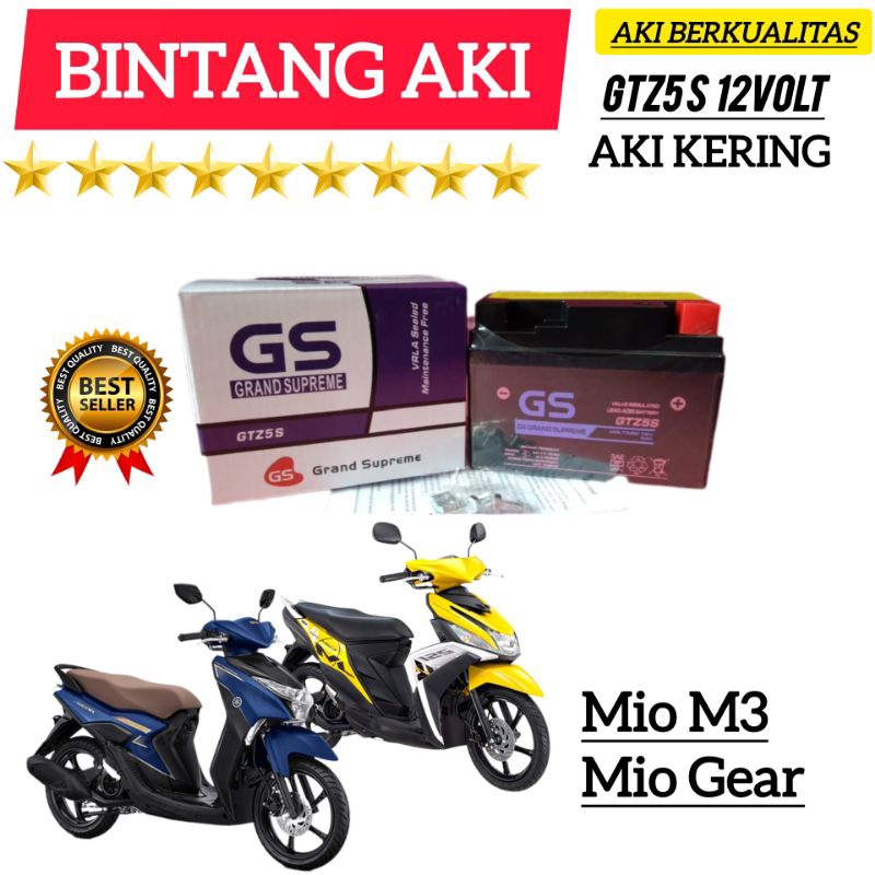Jual Aki Motor Mio M3 Aki Motor Mio Gear Aki Motor GS Grand Supreme Aki ...