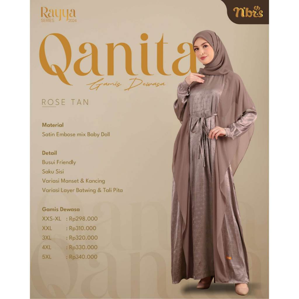 Jual NIBRAS QANITA GAMIS CANTIK KAFTAN BAHAN SILK SARIMBIT TERBARU 2024 ...