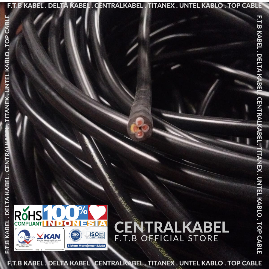 Jual SNI FTB KABEL NYYHY 4x2.5 Sqmm 750V 50 Meter ( ZR-RVV 4x2.5mm 4x2,5 ) | Shopee Indonesia