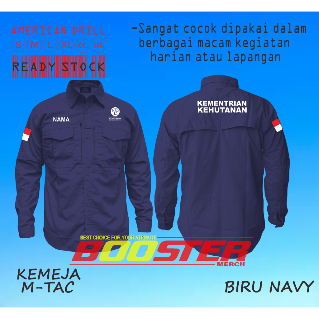 Jual Kemja Custom Bordir Kemeja Kementrian Kehutanan Kemeja Lapangan ...