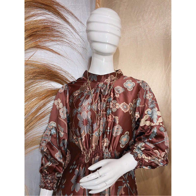 Jual Dress Handila Maroon Gamis | Shopee Indonesia