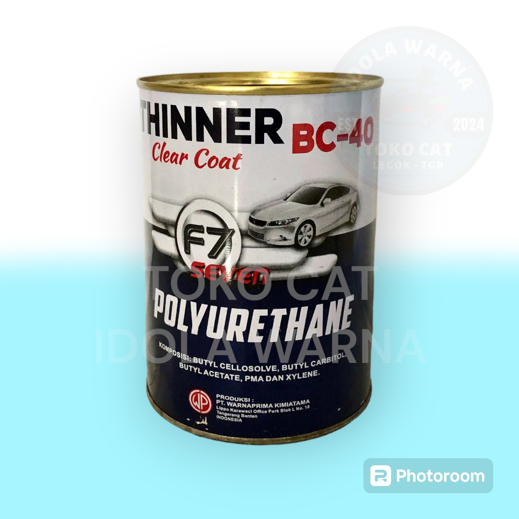 Jual THINNER Clear Coat BC-40 F7 Seven 1 Liter | Shopee Indonesia