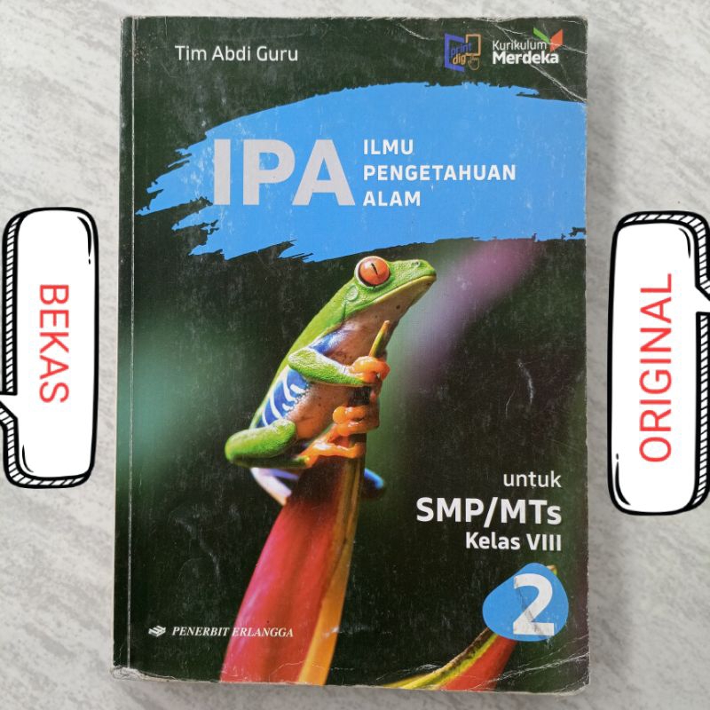 Jual Buku IPA Ilmu Pengetahuan Alam Kelas 8 VIII 2 II SMP MTS Penerbit Erlangga Kurikulum ...