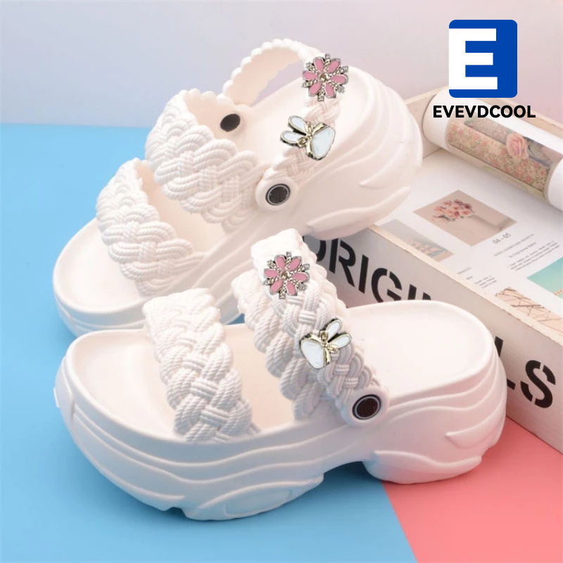 Jual 【Surabaya】EvevdCool Sandal Wanita Kekinian Wedges Sandal Jelly ...