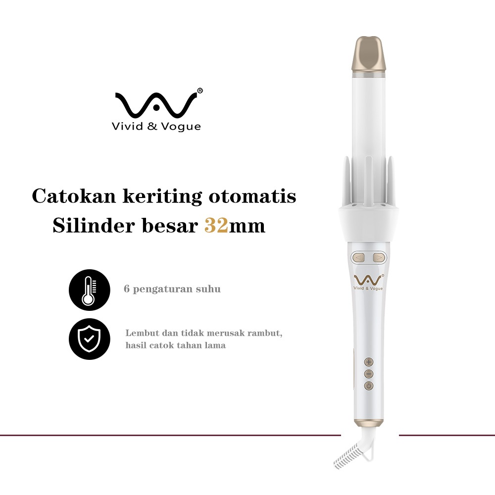 Jual Vivid&Vogue GEN2 Catokan Curly Rambut Professional Generation Big Curl 3rd Hair Curler ...