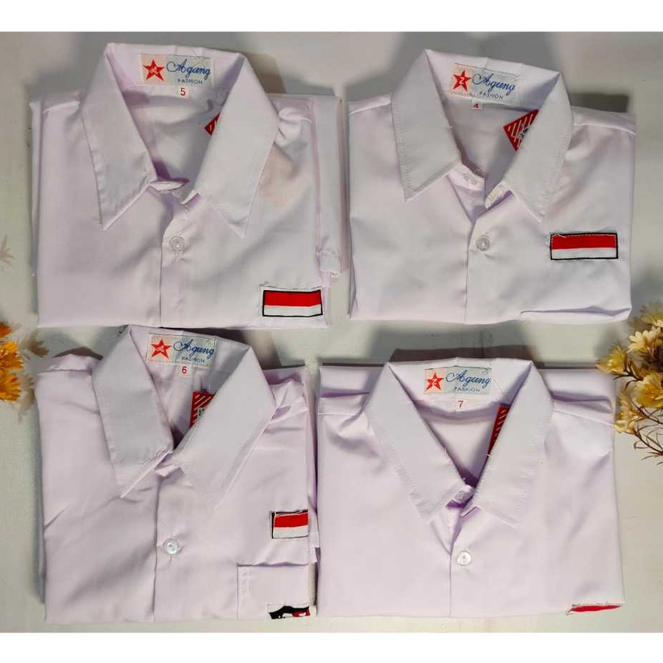 Jual Seragam Sekolah SD Baju Putih SD Lengan Pendek Kelas 1-6 SD No. 4 ...