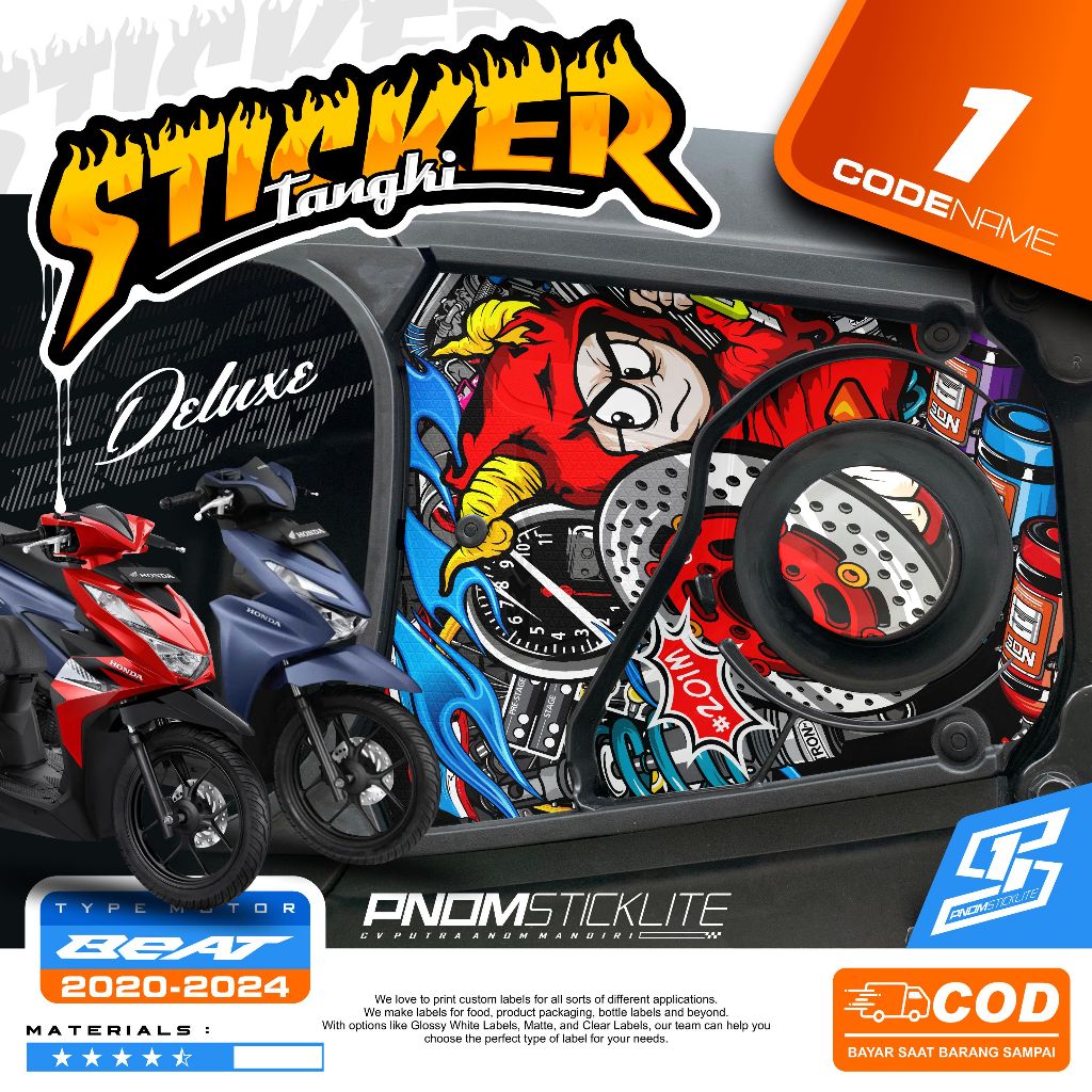 Jual STRIPING PELINDUNG COVER BEAT DELUXE 2020 2024 STICKER TANGKI BEAT ...
