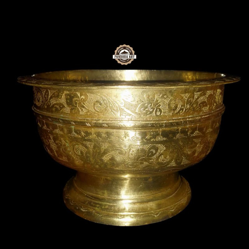 Jual Bokor kuningan ukir lawas size BESAR ( B776 ) | Shopee Indonesia
