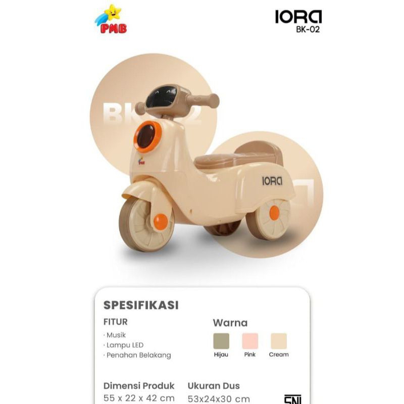 Jual MAINAN RIDE ON ANAK VESPA PMB BK 02 BK 03 | Shopee Indonesia