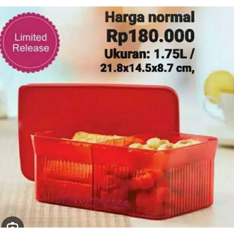 Jual Tupperware Snack It merah | Shopee Indonesia
