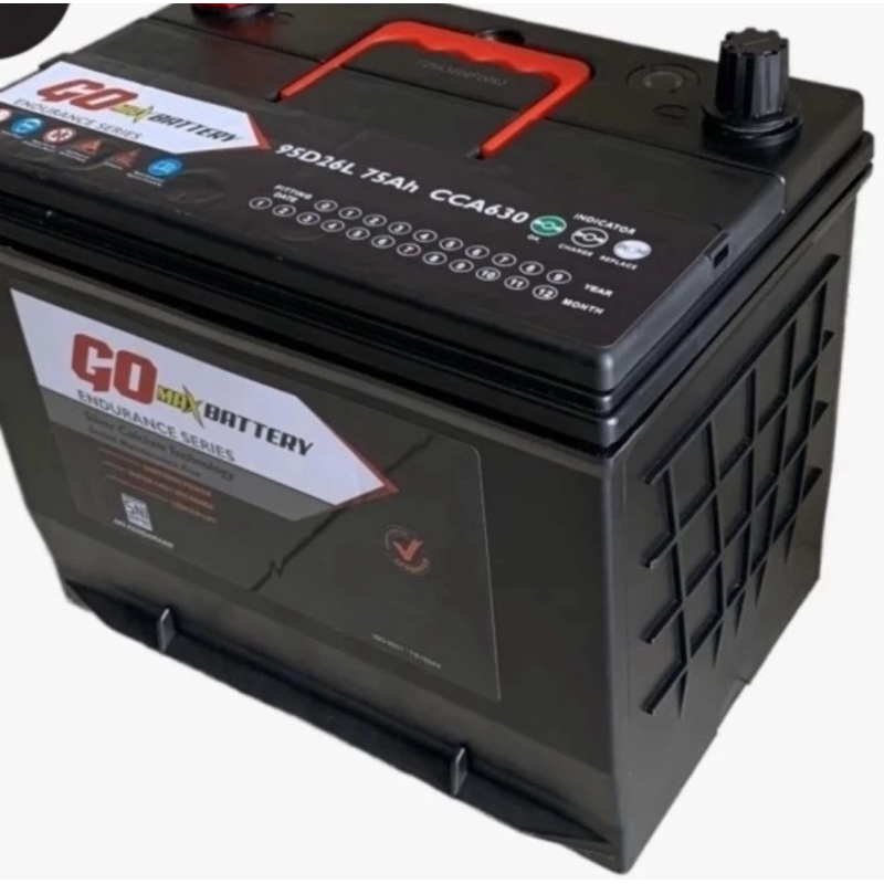 Jual Aki Kering Mobil Go Battery 95D26L 80D26L 12V 75Ah | Shopee Indonesia
