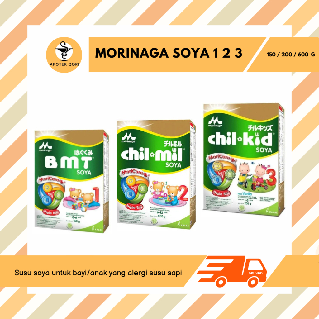 Jual SUSU MORINAGA BMT SOYA 1 0-6 BULAN/CHIL-MIL SOYA 2/CHIL-KID SOYA 3/ALERGI SUSU SAPI ...