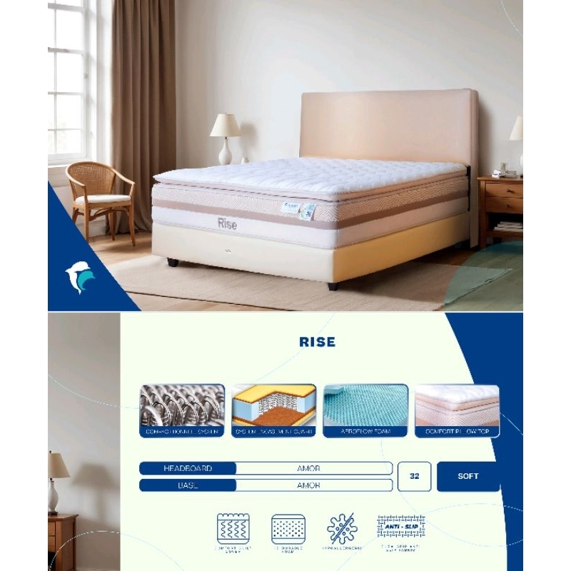 Jual 1 pc atau 1 set kasur merk Ocean Bed type Rise asli original resmi ...