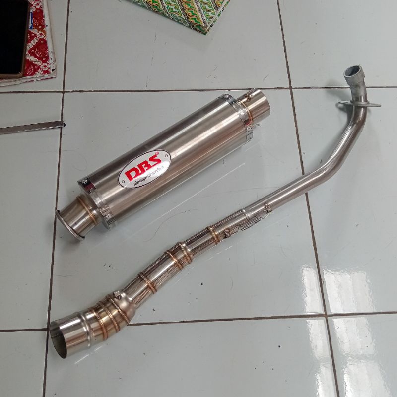 Jual Muffler exhaust DBS Racing Full bass Wave 100/110/115/125 Rusi Xrm Fury Ex5 Smash115 Raider ...