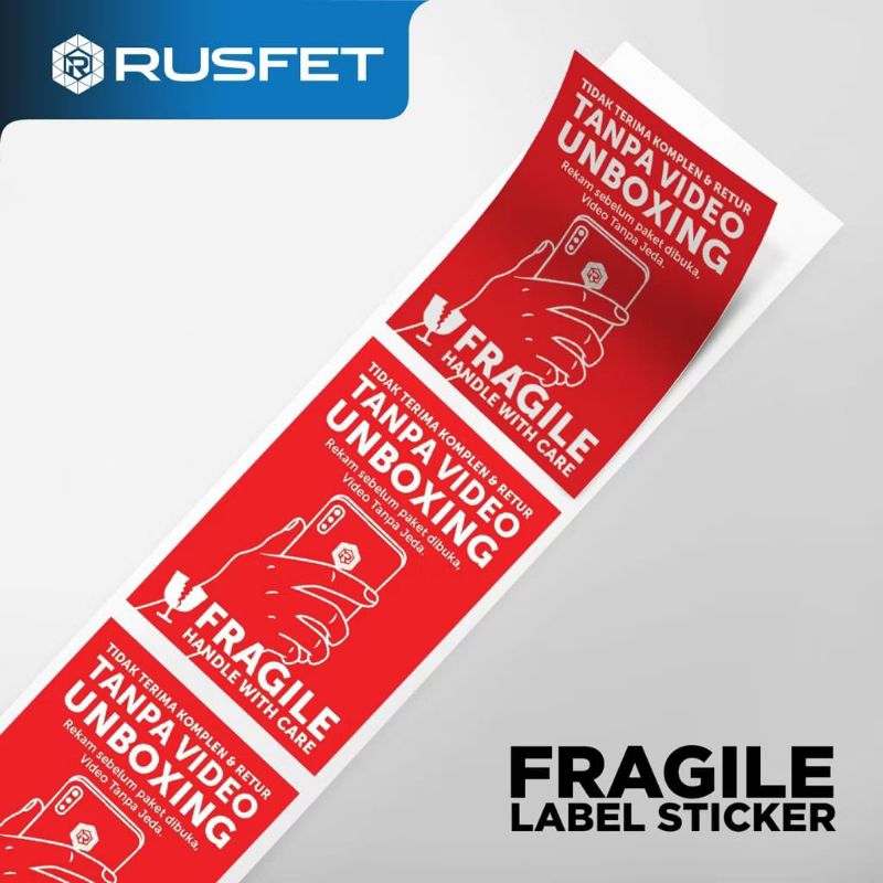 Jual Stiker Unboxing, FRAGILE stiker label wajib Video Unboxing per ...