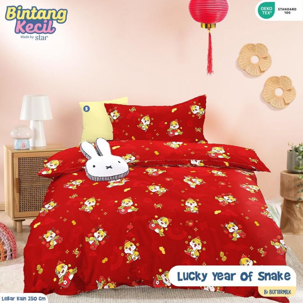 Jual Ps - Sprei katun Lokal edisi imlek - Snake Year - Ular Merah Biru ...
