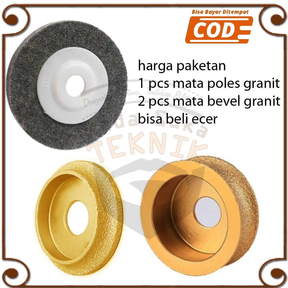 Jual mata gerinda bevel pinggul poles gosok bullnose nylon granit ...