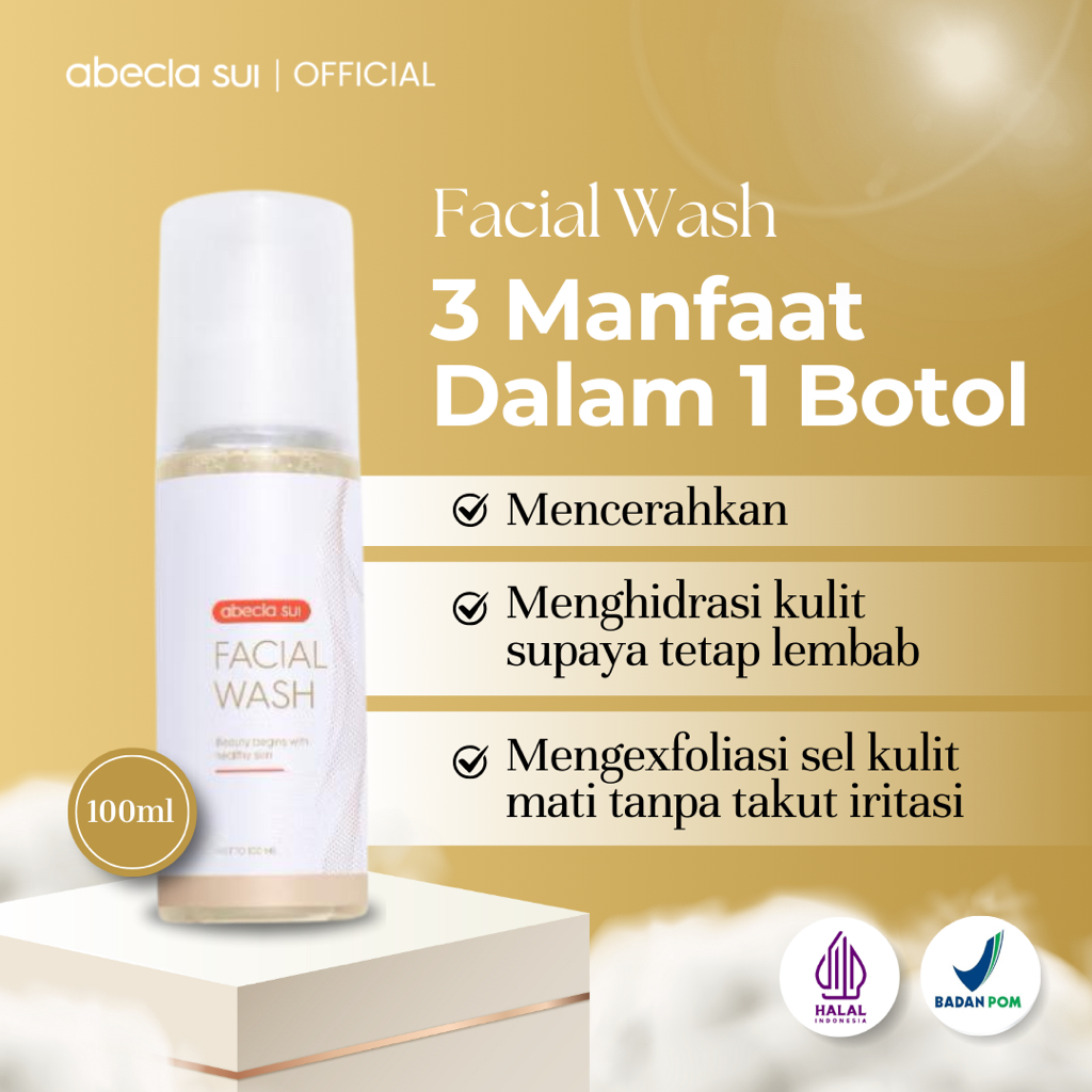Jual Abecla Sui Facial Wash 100ml Cleanser Face Wash Sabun Cuci Muka ...