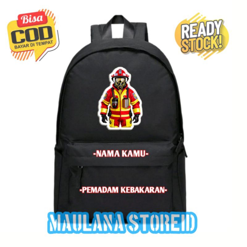 Jual Tas Ransel Damkar~Backpack Laptop Gambar Pemadam Kebakaran Terbaru ...