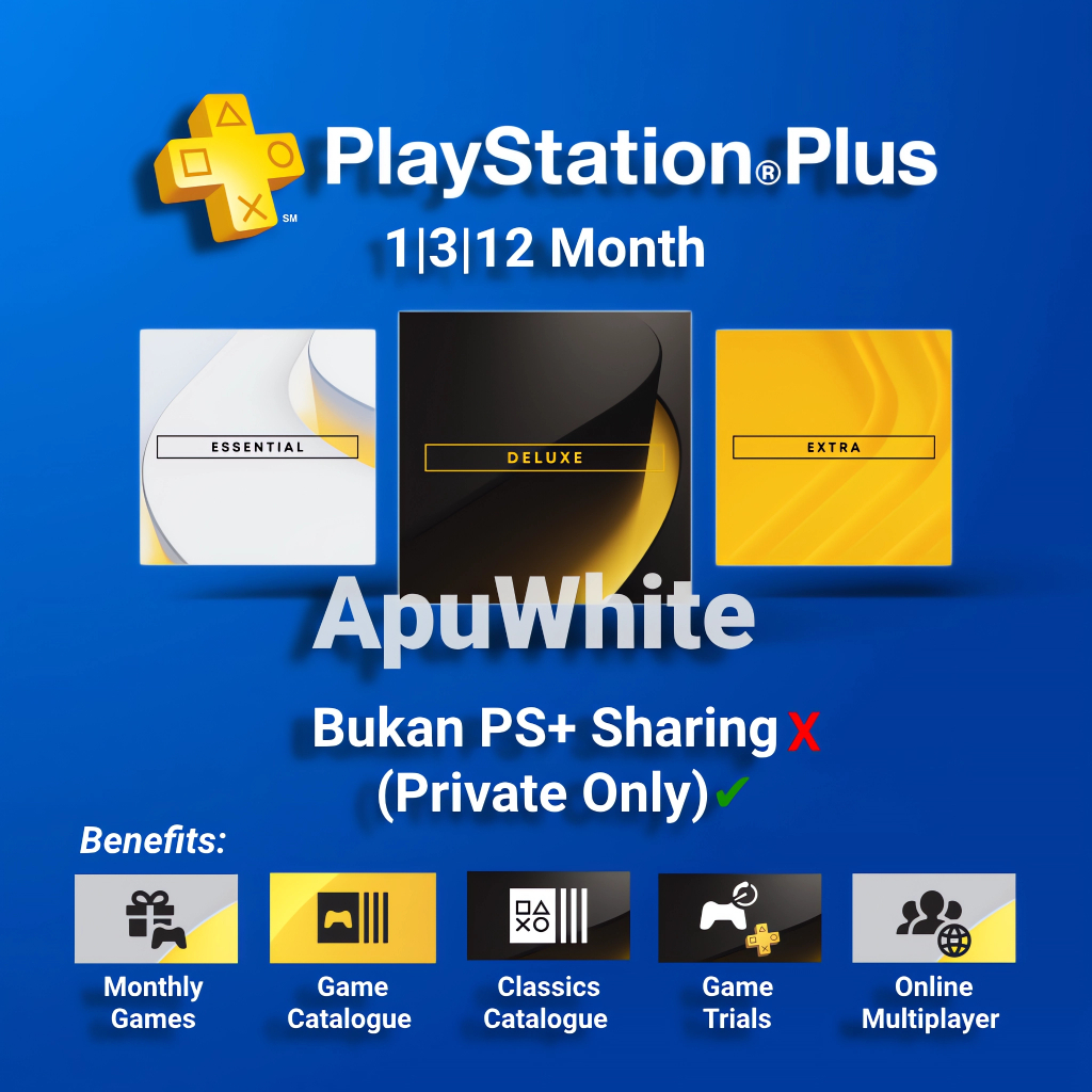 Jual Playstation PS Plus Essential Extra Deluxe PS4 PS5 Region Turkey ...