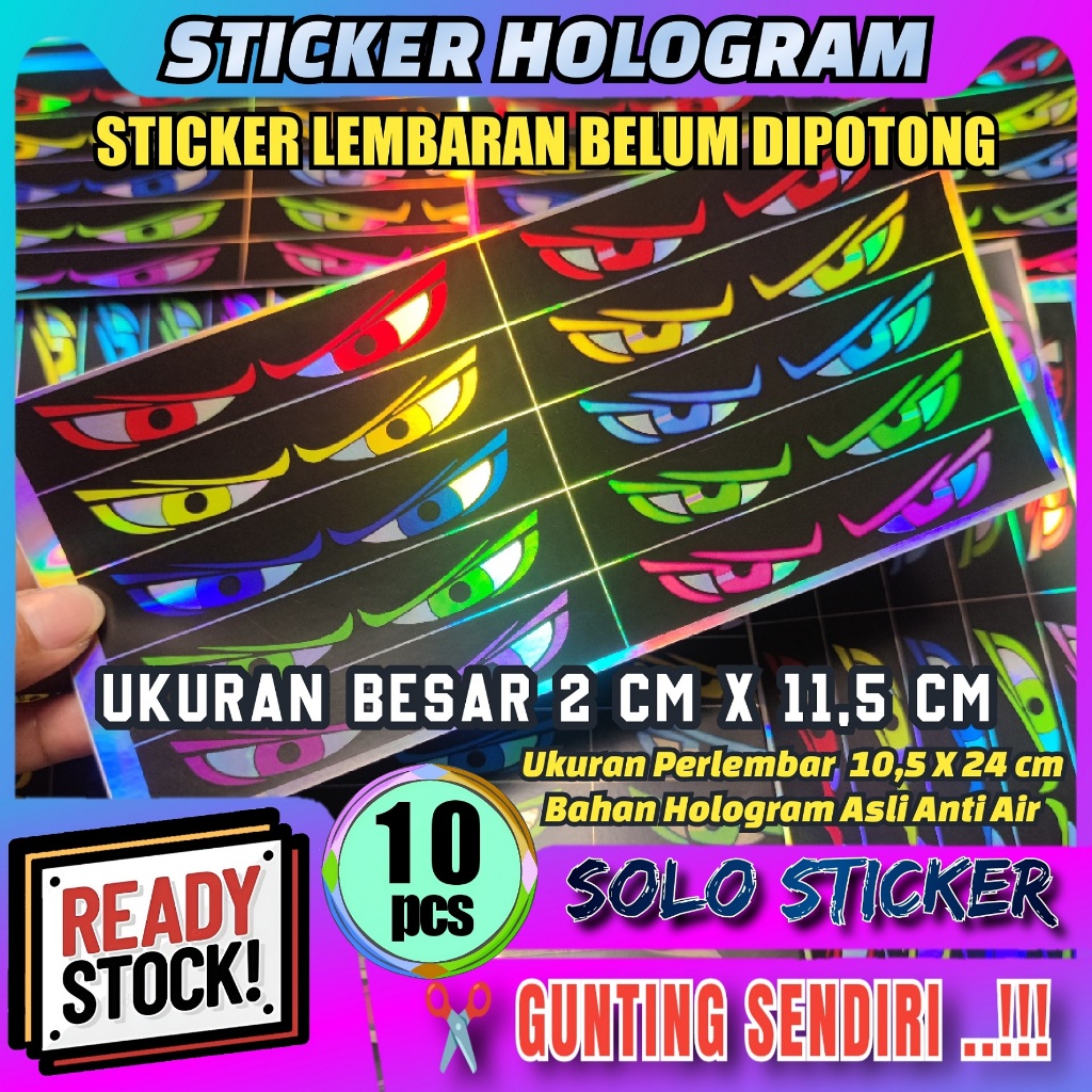 Jual Stiker Strobo Mata Kedip Bus Lembaran Ukuran Besar 2 x 11,5 cm ...