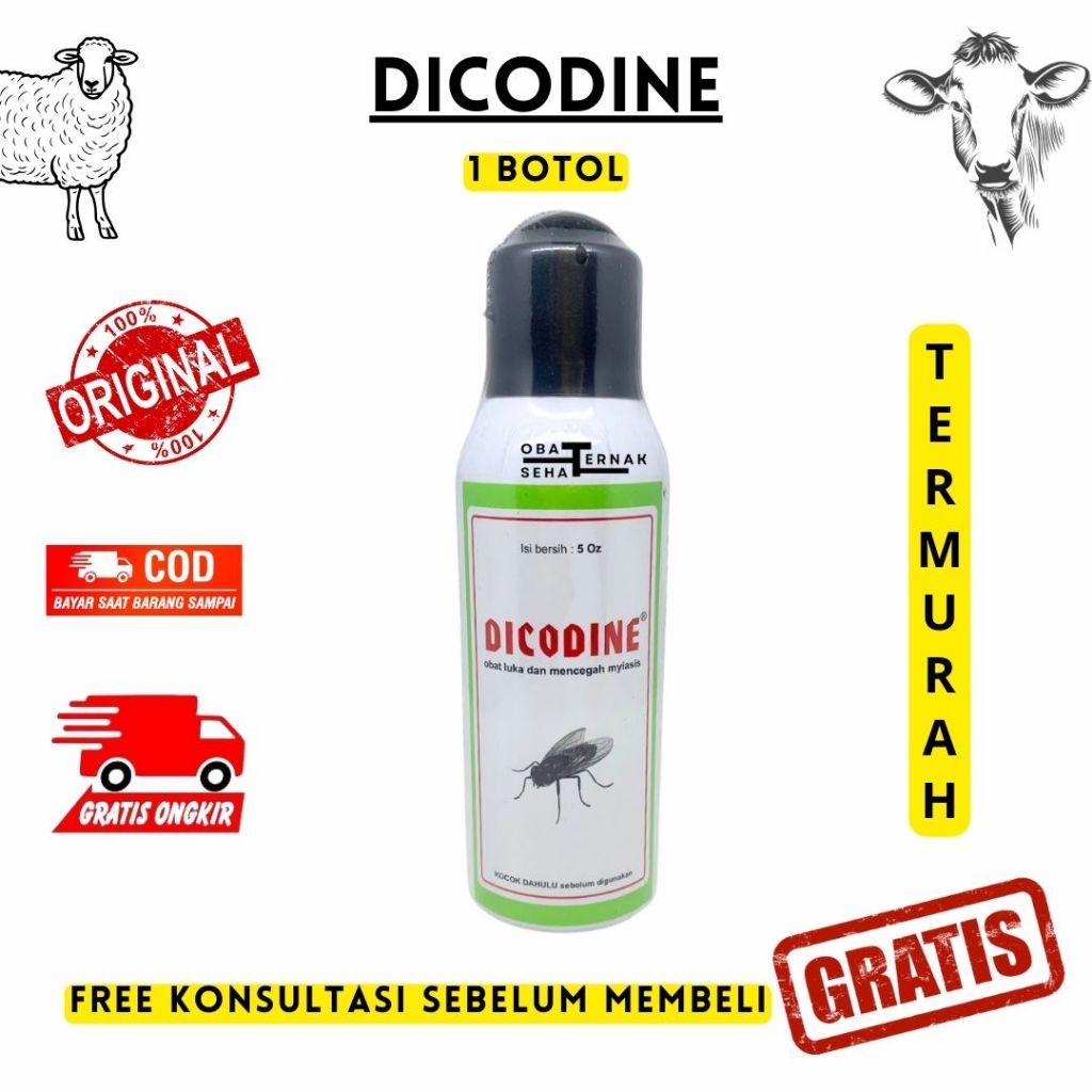 Jual DICODINE spray 50 ml obat luka Hewan bebas lalat - GUSANEX Mini ...