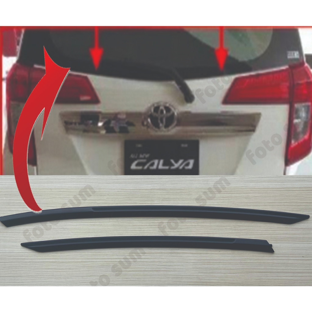 Jual List kaca belakang mobil calya dan sigra warna hitam doff | Shopee ...