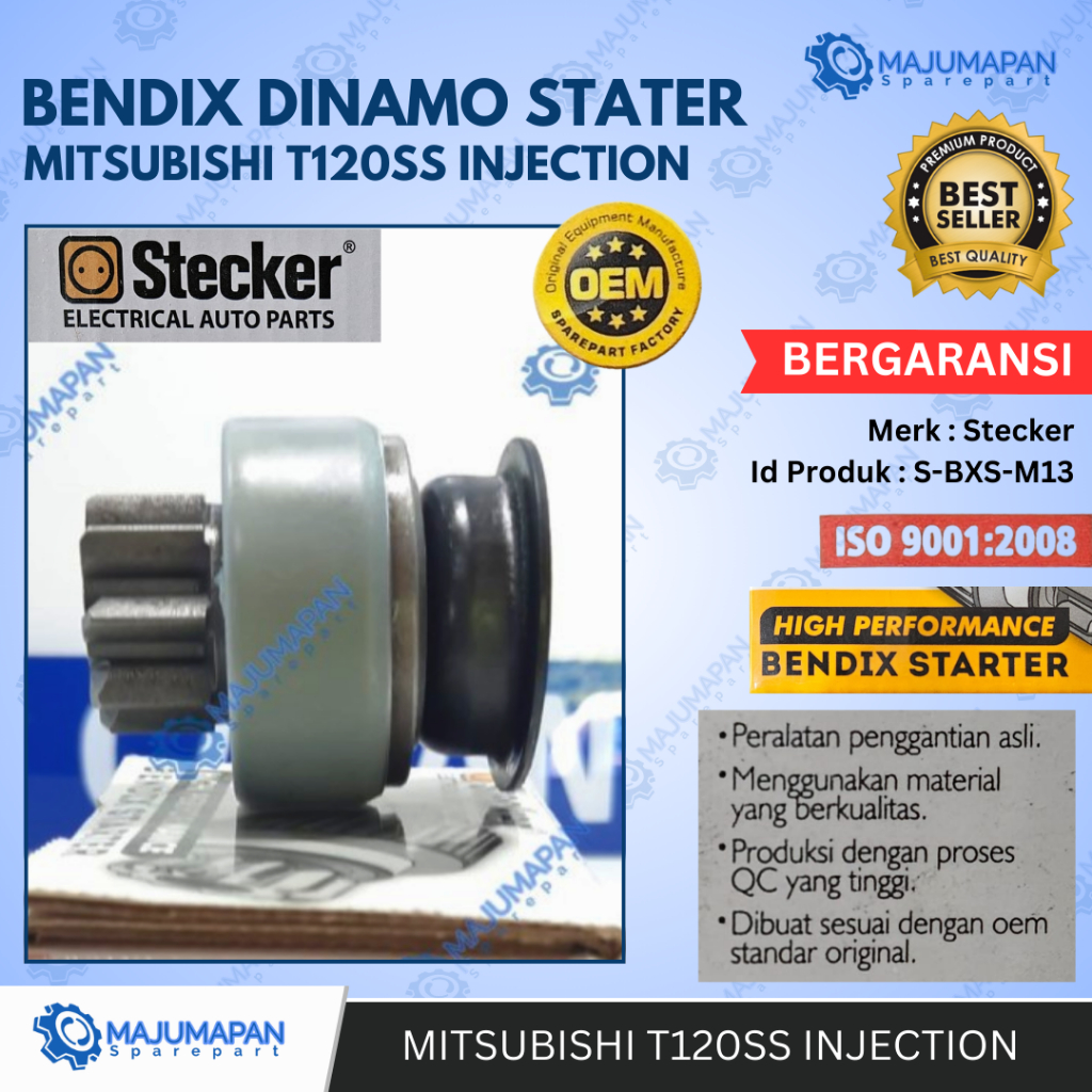 Jual (BERGARANSI) Bendix Dinamo Stater Mitsubishi T120SS Injection stc ...