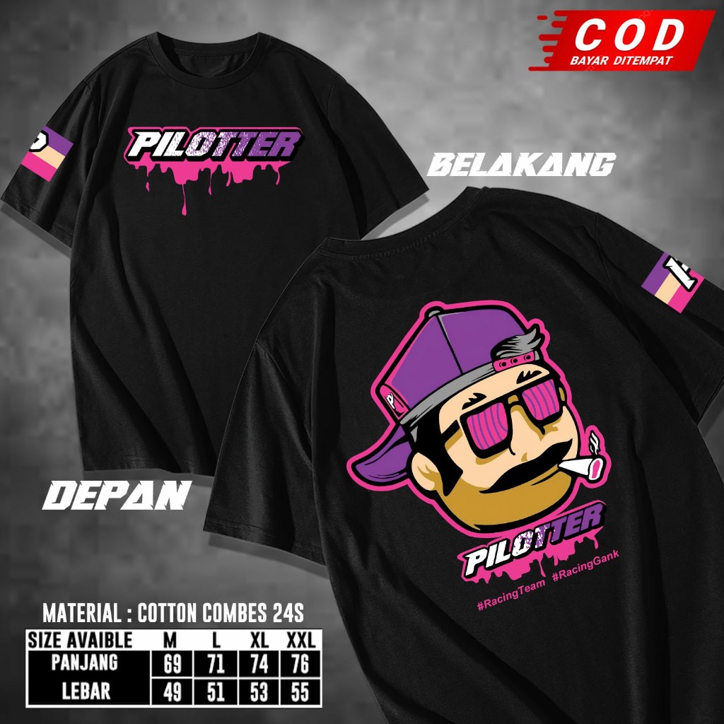 Jual KAOS PLTR SEASON ORIGINAL FREE STIKER KAOS PILOTER UNISEX | Kaos ...