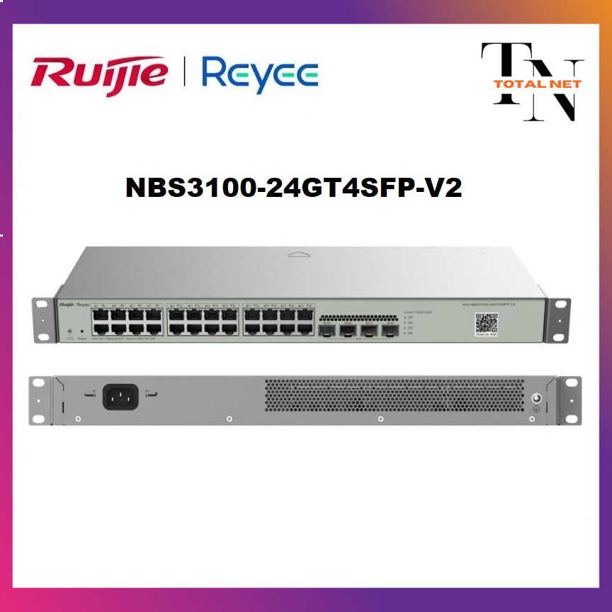 Jual Ruiji RG-NBS3100-24GT4SFP-V2 28-Port Gigabit Layer 2 Cloud Managed ...