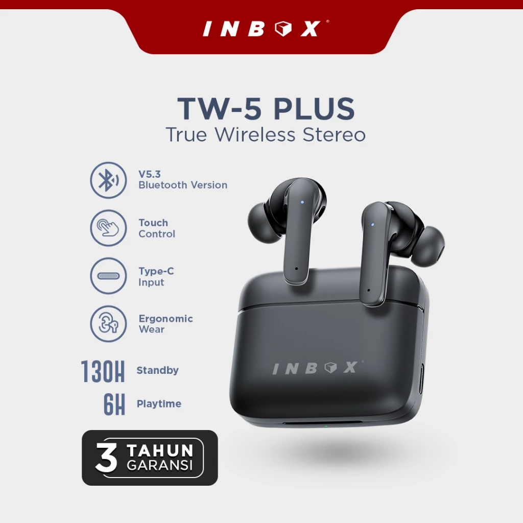 Jual Inbox TW-5 Plus TWS Gaming Wireless Earphone Headset Bluetooth ...