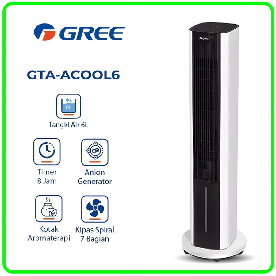 Jual AIR COOLER TOWER GREE GTA ACOOL6 AIr Cooler Super Premium Timer 8 ...