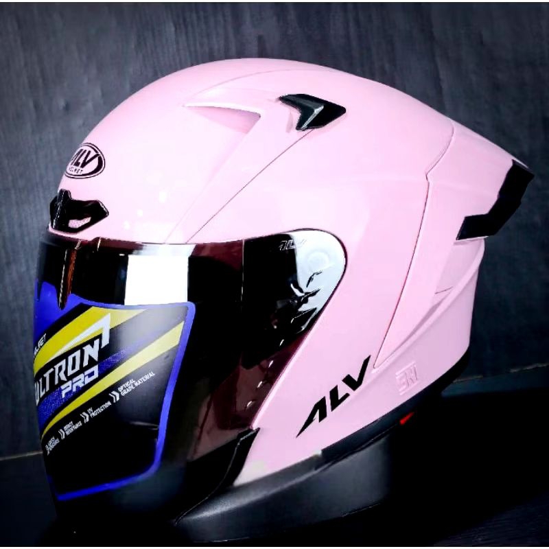 Jual helm alv ultron pro SOLID PINK | HALFACE | ORIGINAL 100% | Shopee ...