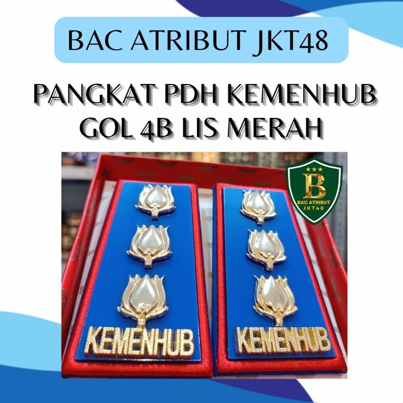 Jual BAC ATRIBUT JKT48 - PANGKAT PDH KEMENHUB GOL 4B LIS MERAH | Shopee ...