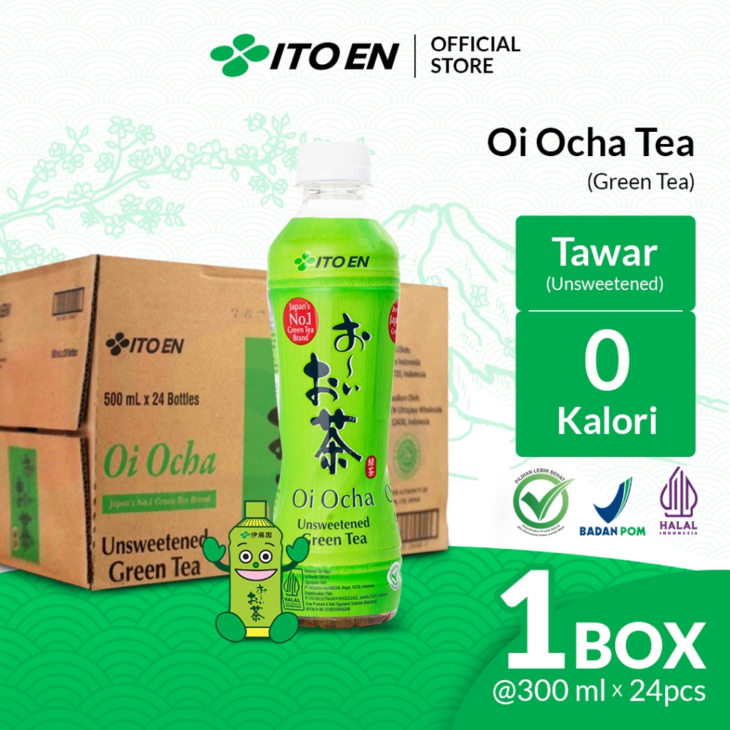 Jual ITO EN Oi Ocha Green Tea No Sugar 300ml isi 24 pcs - 1 Box / 1 Ctn ...
