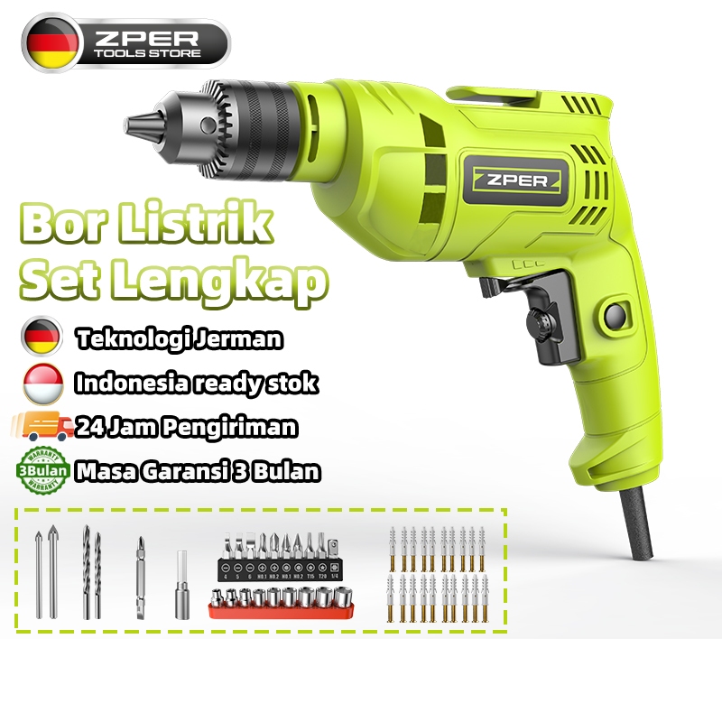 Jual ZPER Mesin Bor Listrik Set Lengkap Bor Tangan Murah Berkualitas ...