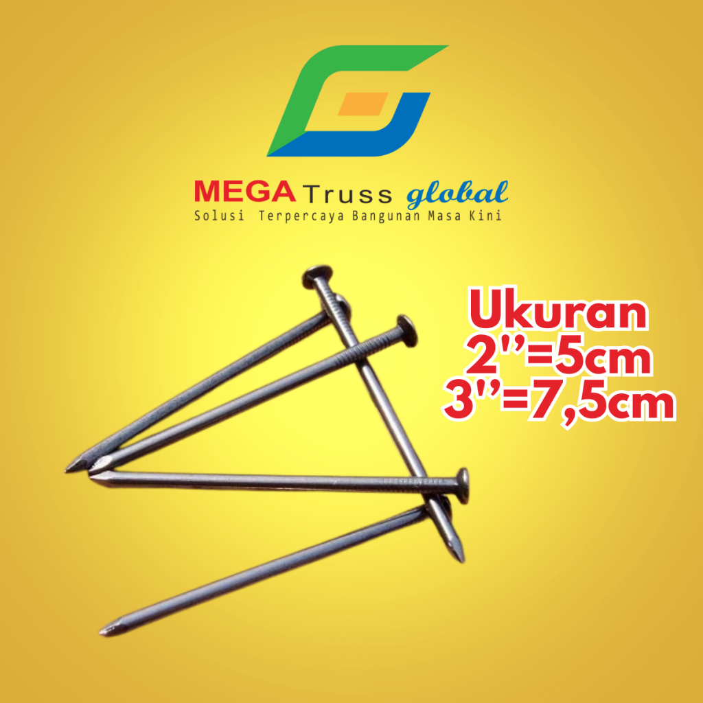 Jual Paku Usuk 2 ''(5cm) & 3''(7,5cm) Paku Kayu/Paku Plapon/Paku Gapit ...