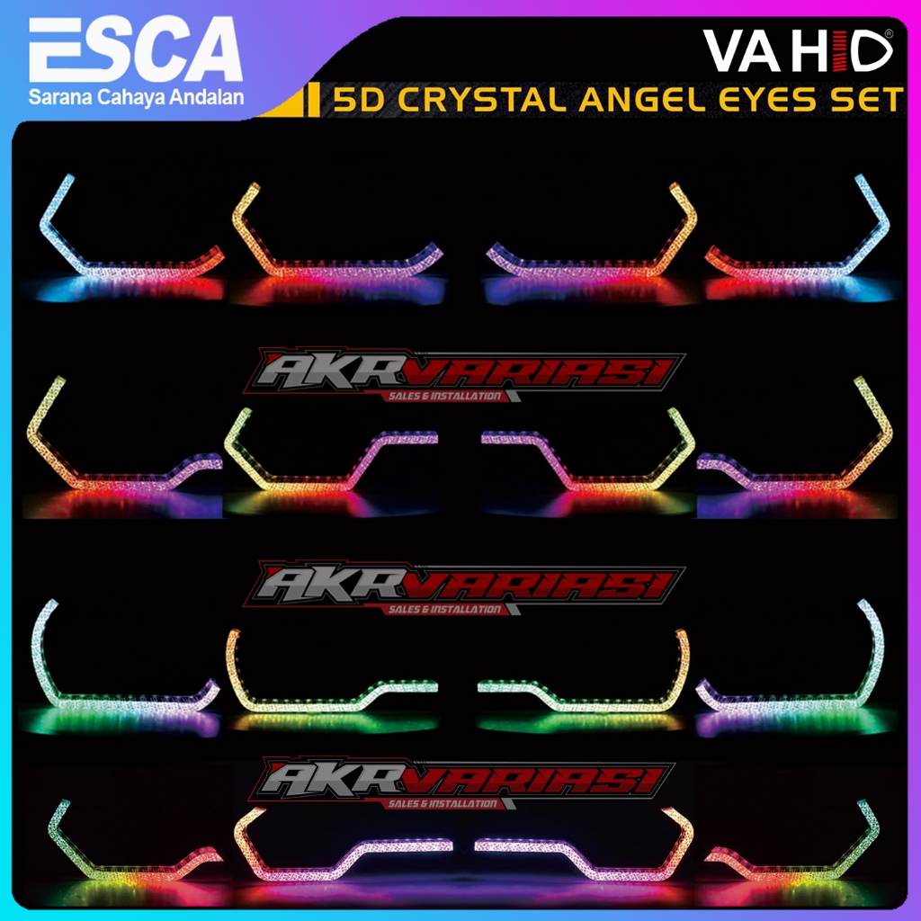 Jual 5D DRL Crystal Angel Eyes Set RGB | Lazy Slim Frame DRL Crystal ...