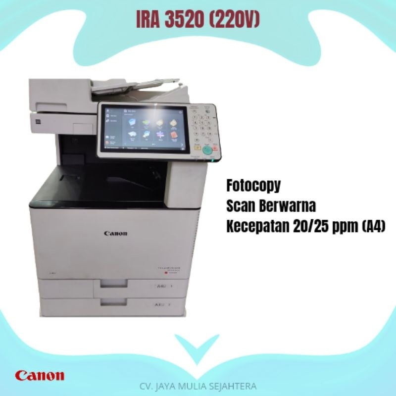 Jual Mesin Fotocopy Warna A3 Rekondisi Canon IRA C3520 3525 3530 220V ...