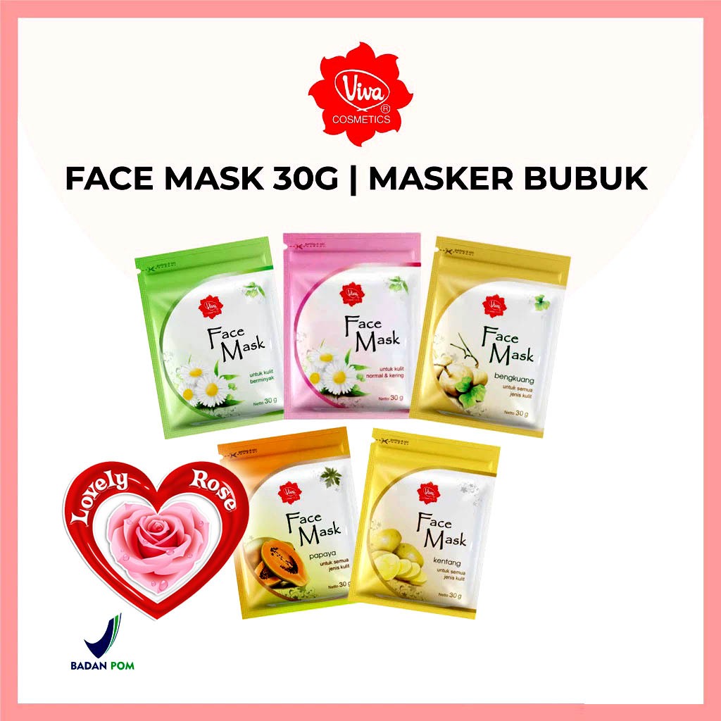 Jual VIVA FACE MASK 30 gr | MASKER WAJAH BUBUK | NORMAL STANDARD ...